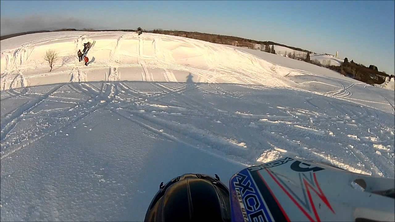 Snow hawk 600ho jump gopro hero2 - YouTube