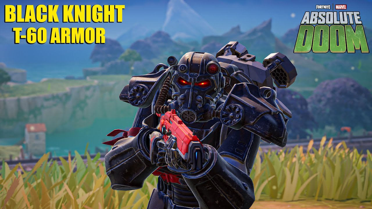 Black Knight T-60 Power Armor Skin - Fortnite Gameplay - YouTube