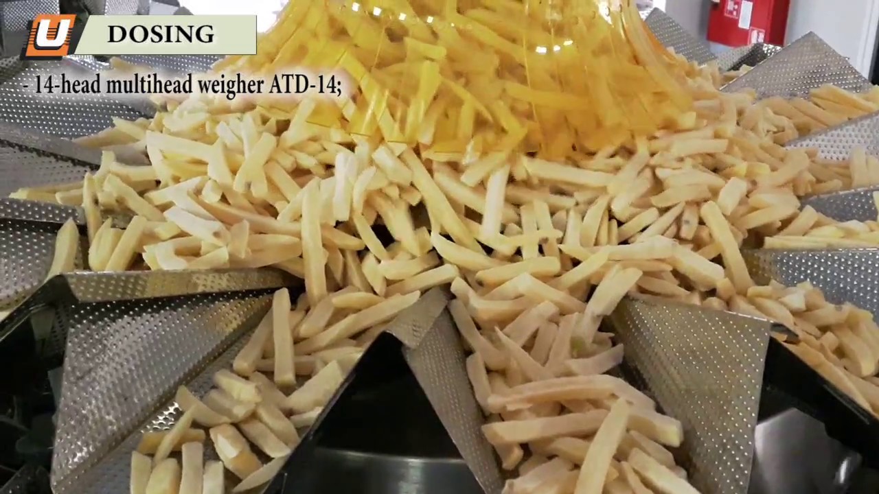 Automatic Line For Dosing And Packaging Of Frozen Potatoes - YouTube