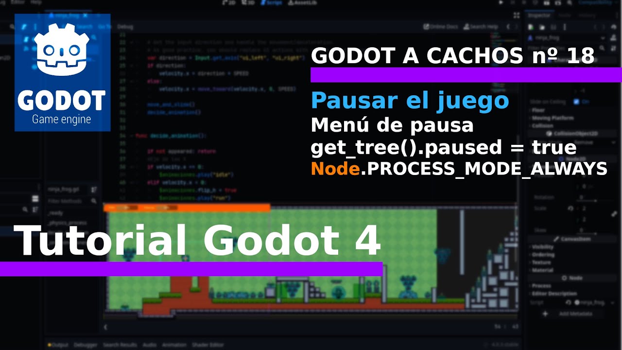 Godot a cachos nº 18. 🔥 Tutorial Godot 4 en Español 🔥 Pausar el Juego y ...