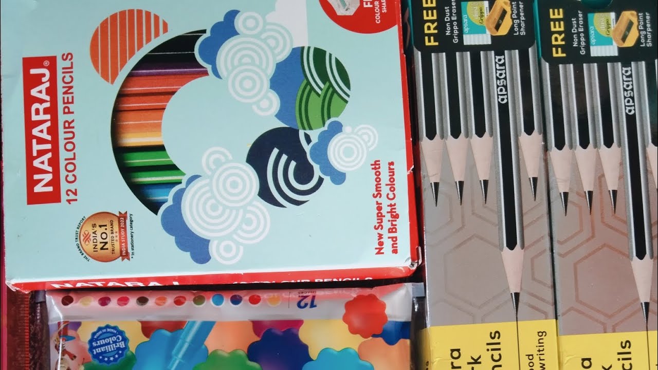 Apsara pencils Nataraj colours pencils unboxing#Apsara#Nataraj pencils# ...