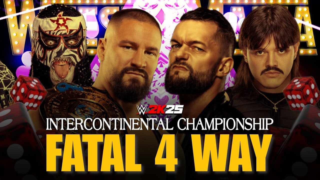 FATAL 4 WAY | INTERCONTINENTAL CHAMPIONSHIP | WRESTLEMANIA 41 (WWE2K25 ...