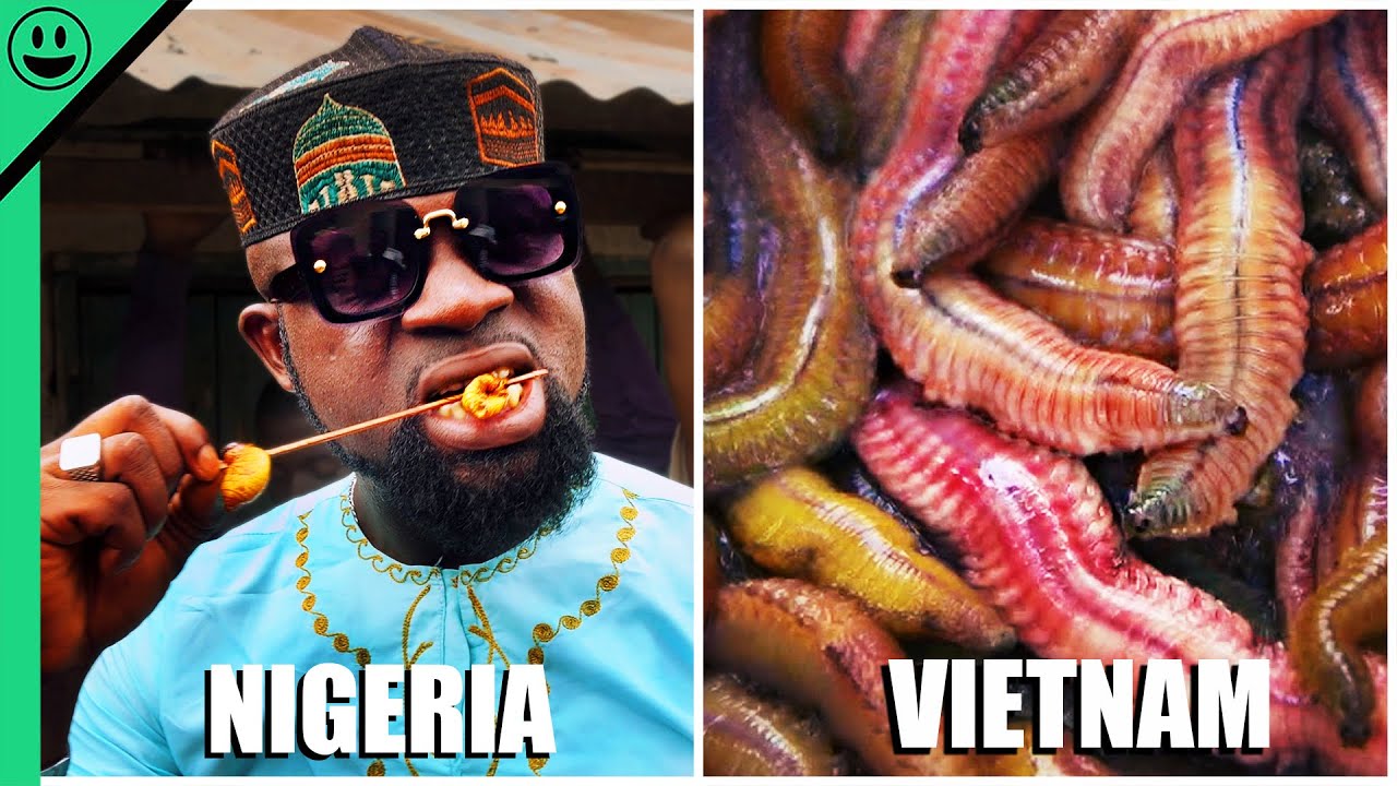 Top 8 WORM Snacks From Around The World! RARE Bizarre Street Food ...