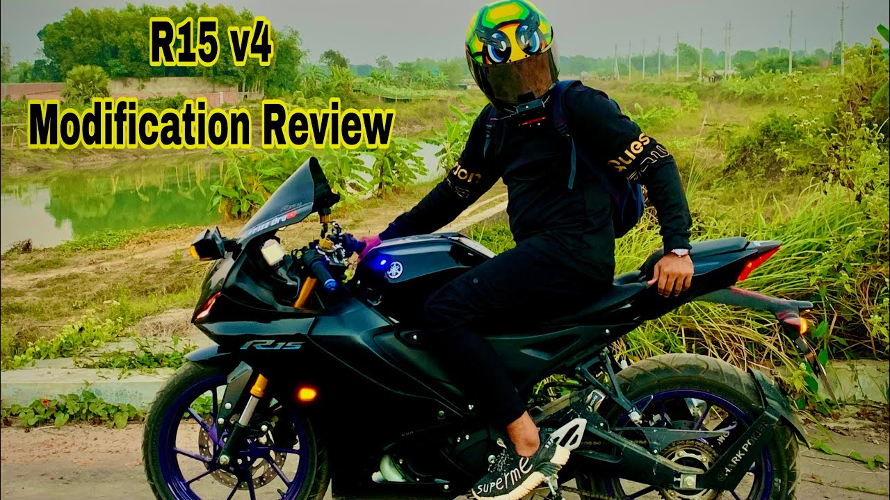 Yamaha R15 V4 Indo Modification Review | v4 vs 4v Fight😂 - YouTube