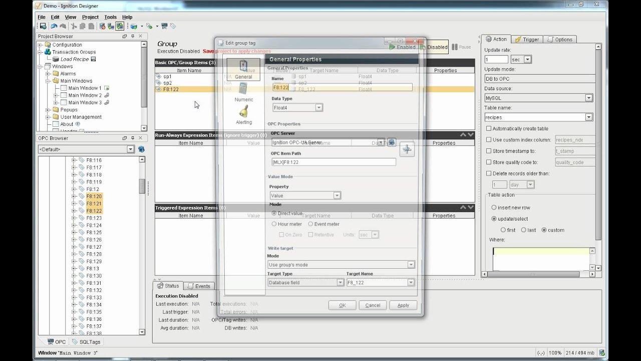 How to Load a PLC Recipe using Ignition and a SQL Database - YouTube