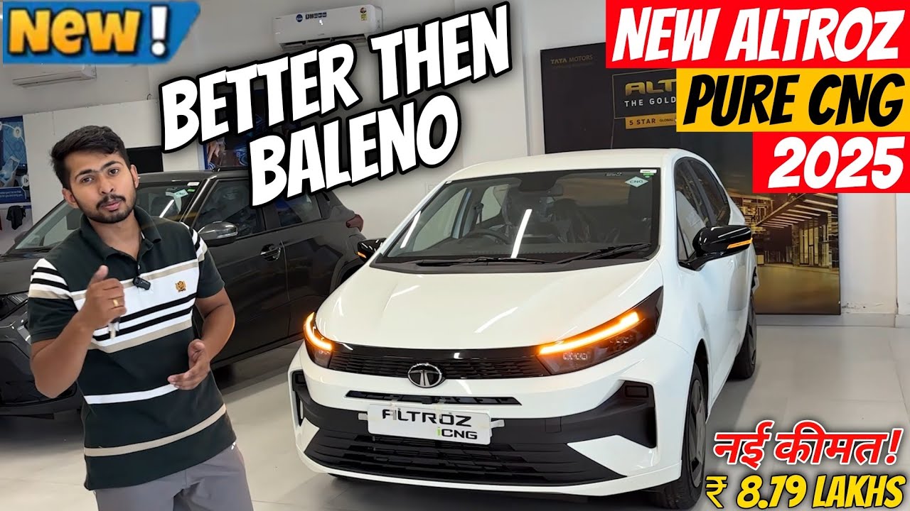 2nd BASE MODEL with All Features Tata Altroz Pure CNG 2025 Detailed ...