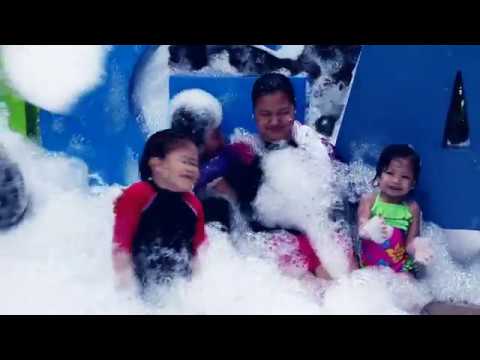Bubble Bath water park fun playing outdoor playing - YouTube