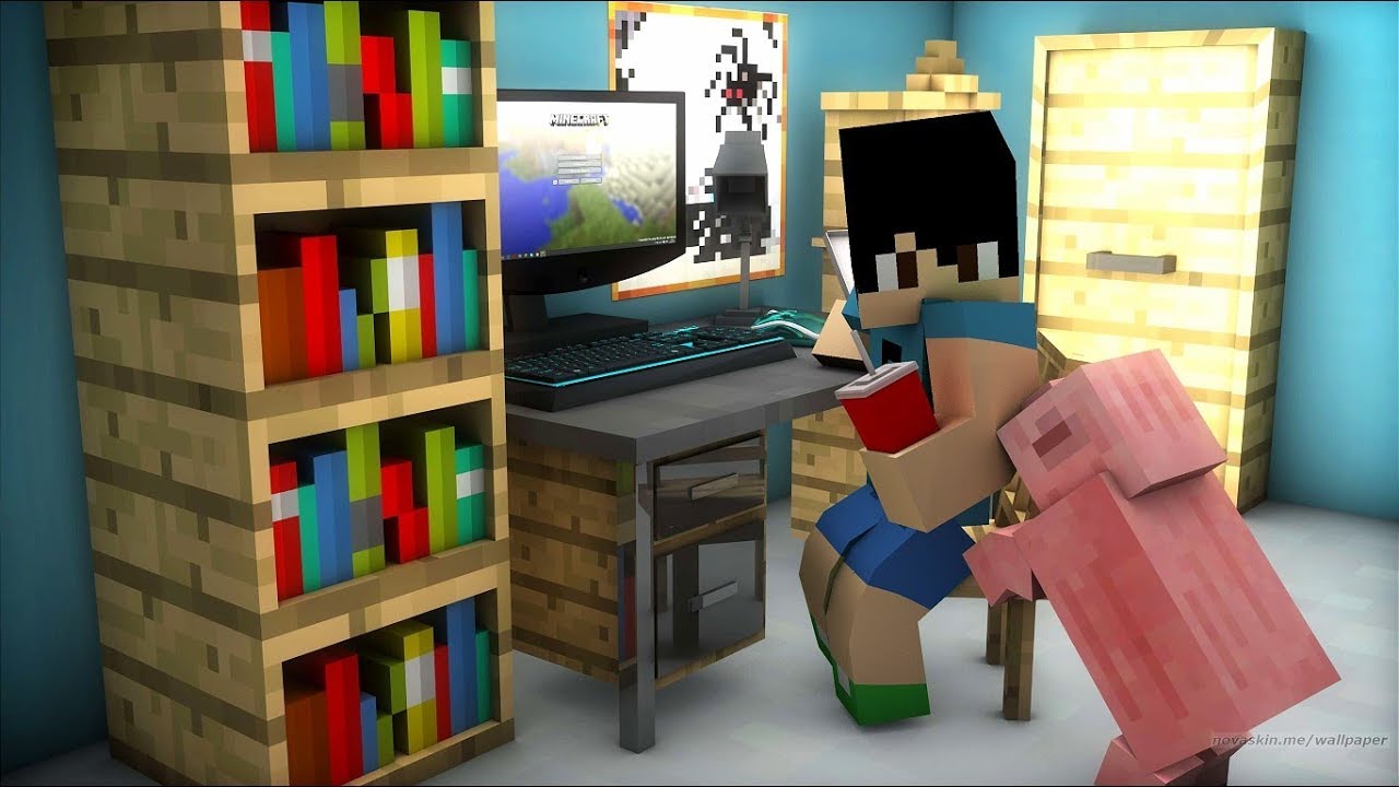 Como Hacer Escritorios Gamer (2 Modelos) En Minecraft - Tutorial - YouTube