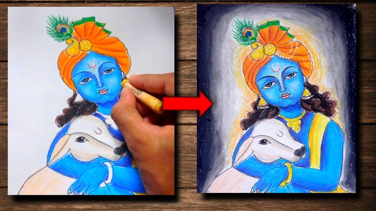How to draw shree krishna .@Creativeartandcraft23 - YouTube
