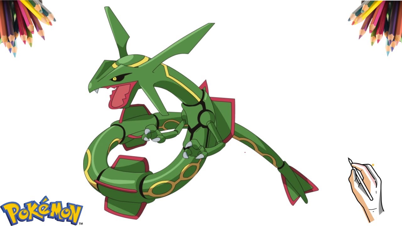 COMO COLORIR O POKÉMON RAYQUAZA | HOW TO COLOR POKÉMON RAYQUAZA - YouTube