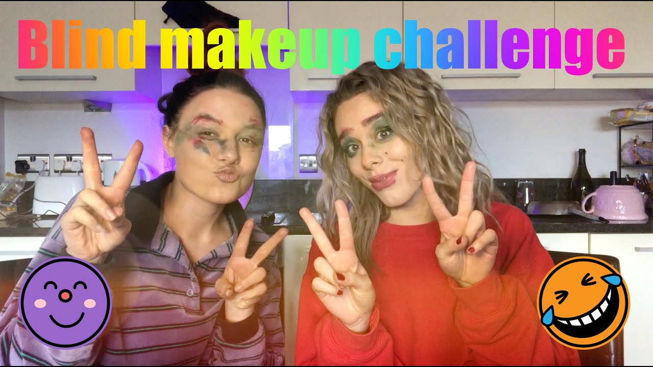 BLIND MAKEUP CHALLENGE! WE TRIED... - YouTube