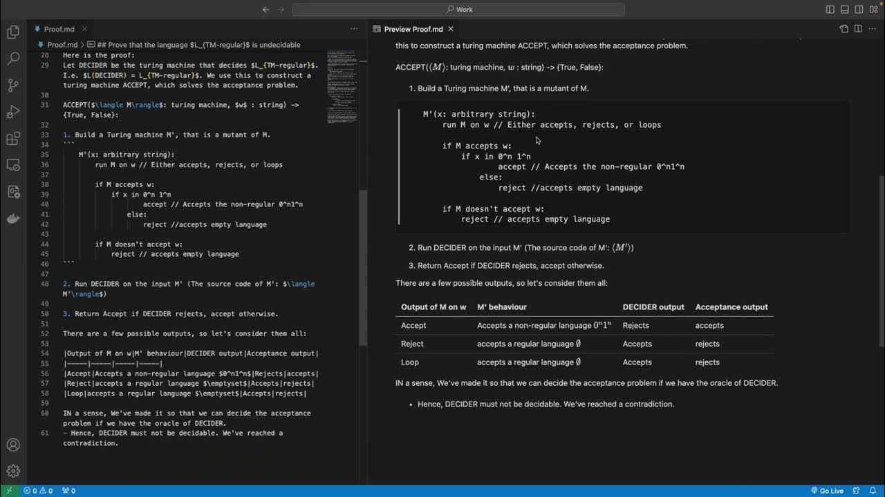 The language of Turing machines that recognise regular languages is undecidable (proof) - YouTube