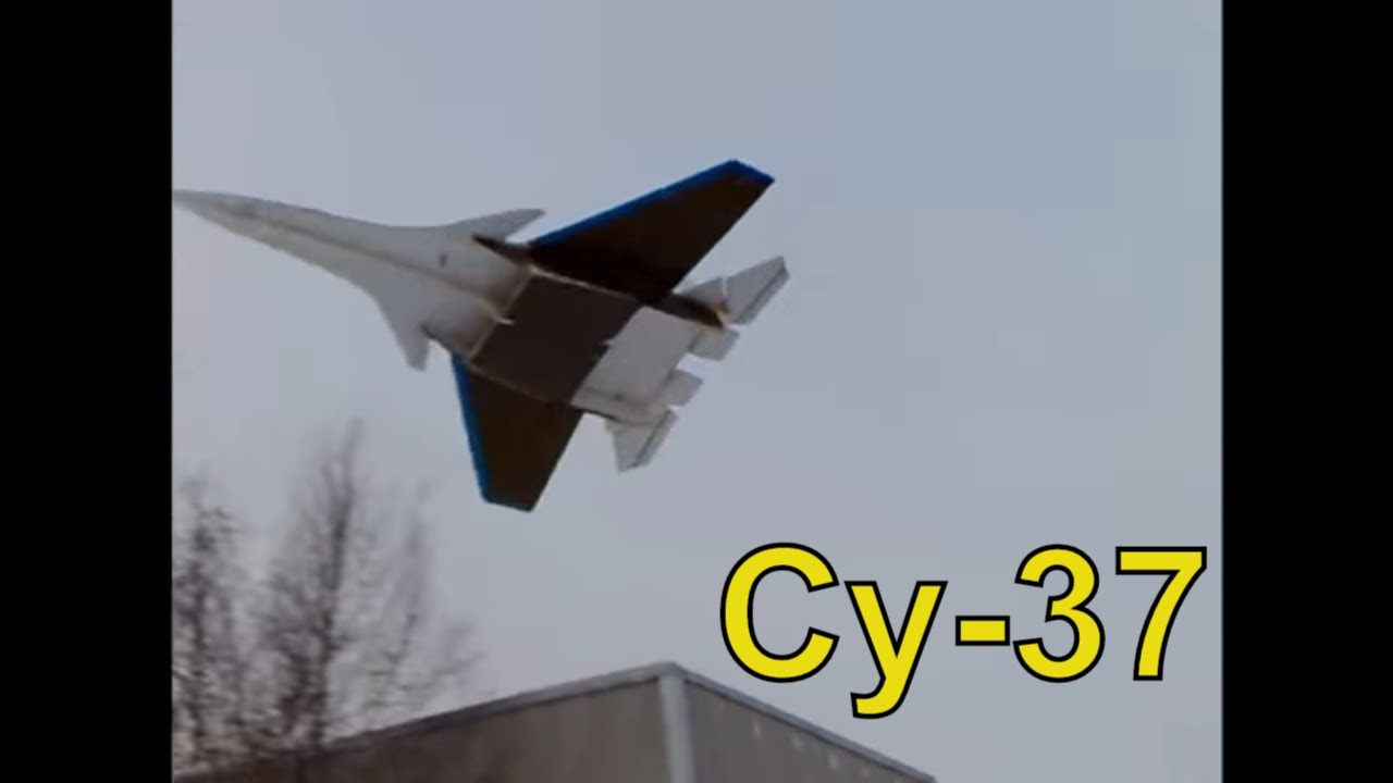 RC Su-37 (depron) winter flying| | РУ модель самолета Су-37 - YouTube