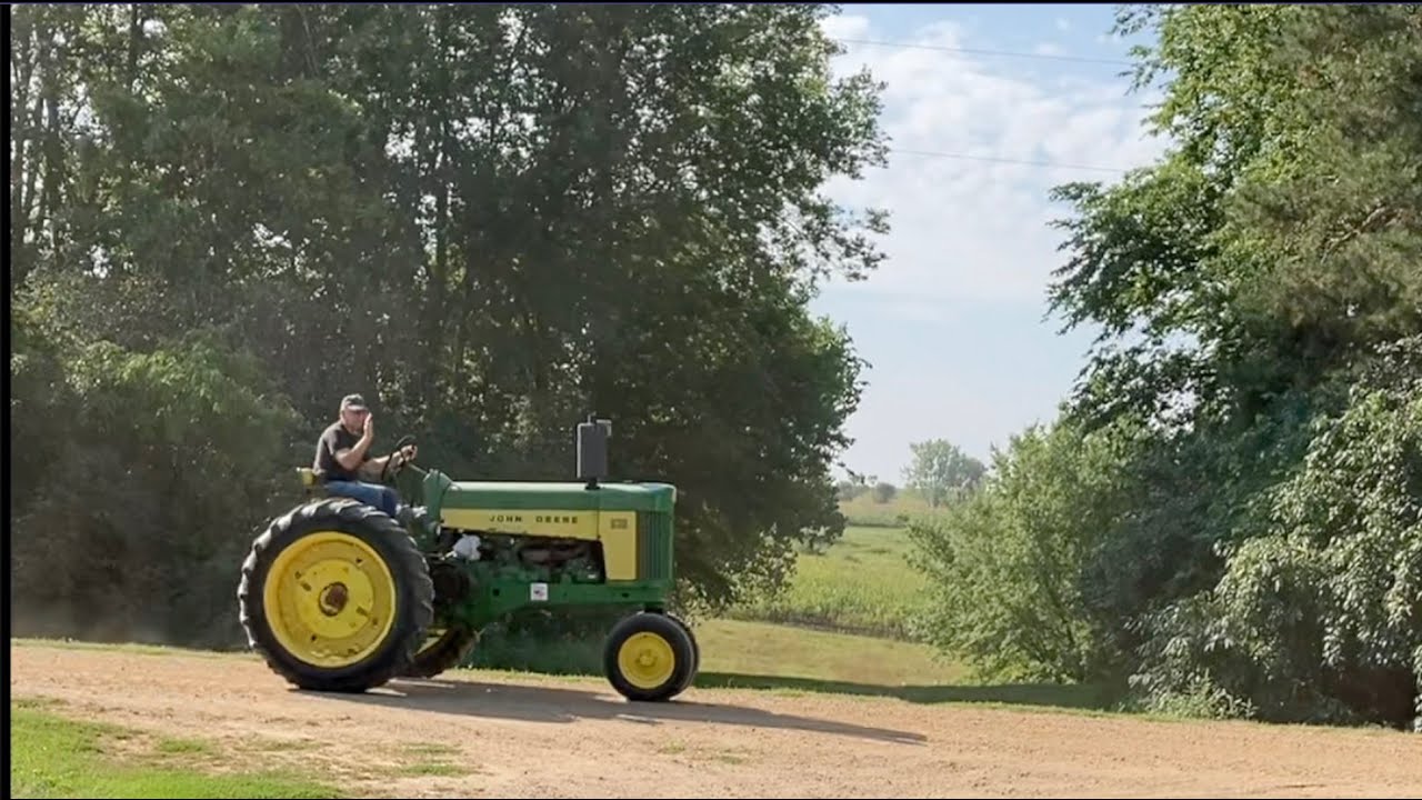 Over 50 tractors driving down our road - YouTube