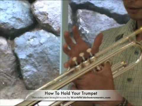 How to hold a trumpet-By WorldWideInstruments.com - YouTube