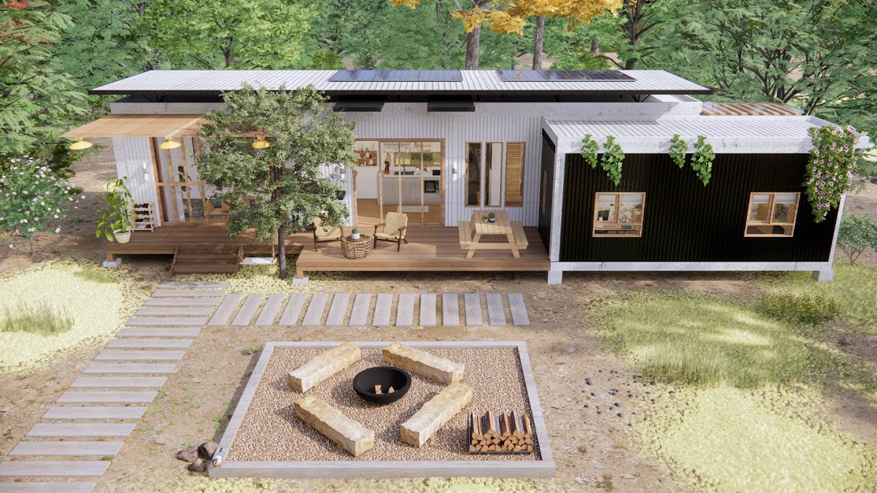 Shipping Container House Designs | Living with Nature - YouTube