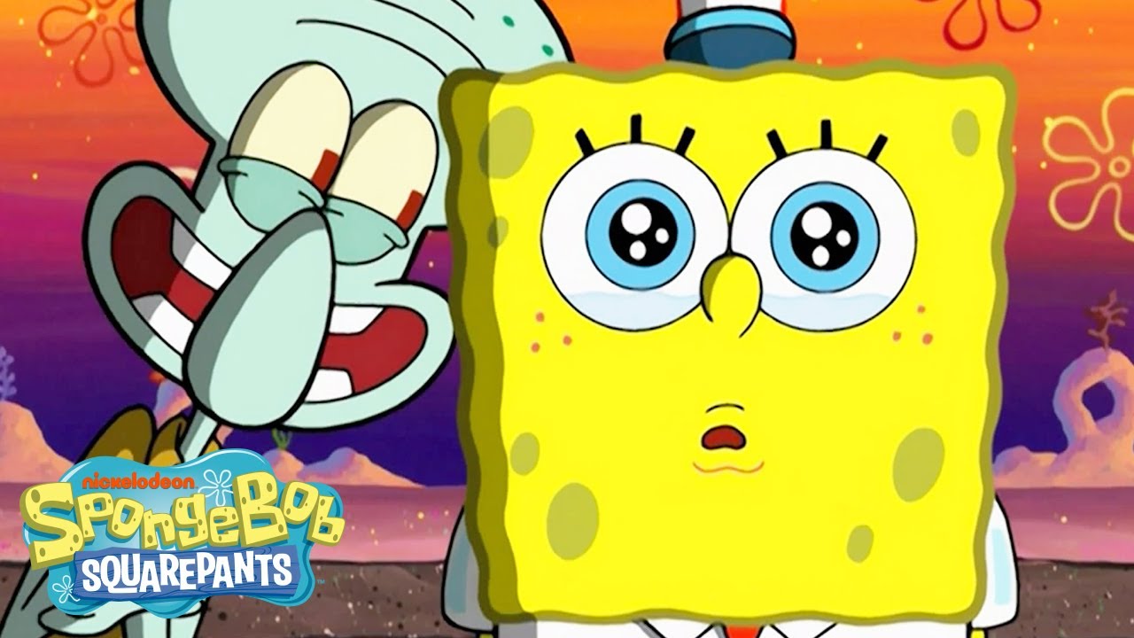 SpongeBob Stepping Outside for 45 Minutes Straight! ⛺ ...