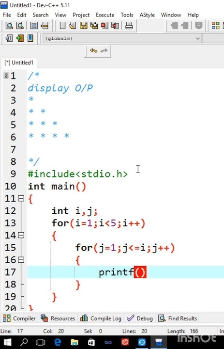 pattern program in C Language #shorts #shortsviral #shortsyoutube - YouTube