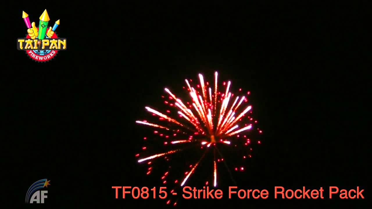 Strike Force Rocket Pack by Tai Pan Fireworks from Firework Crazy - YouTube