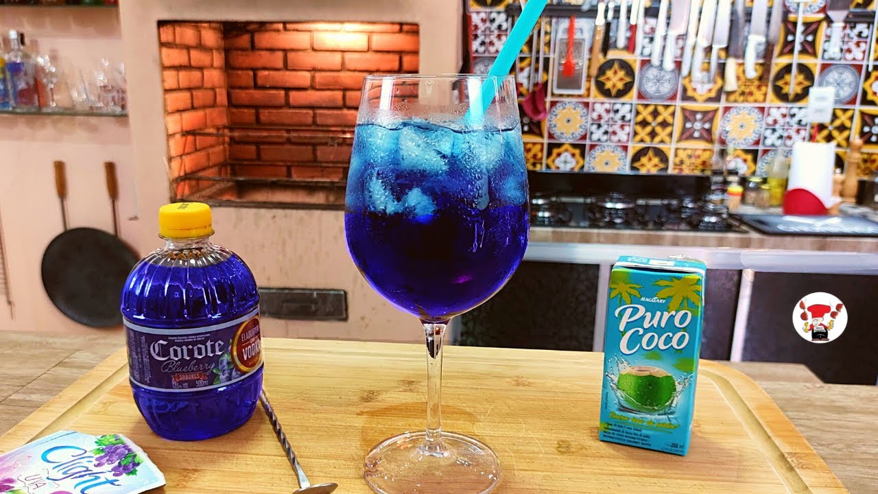Como Fazer o Drink Fusca Azul com Corote e Suco de Uva Perfeito - YouTube
