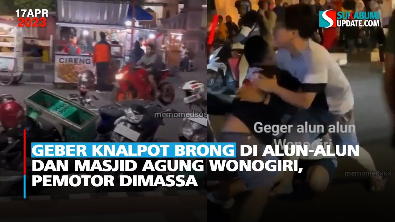 Geber Knalpot Brong Di Alun Alun Dan Masjid Agung Wonogiri Pemotor