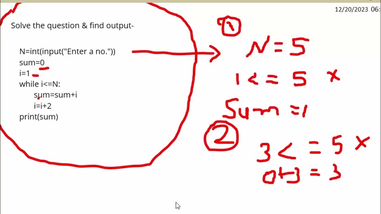 While loop based question on Python to predict the output@COMPUTEREXCELSOLUTION # ...