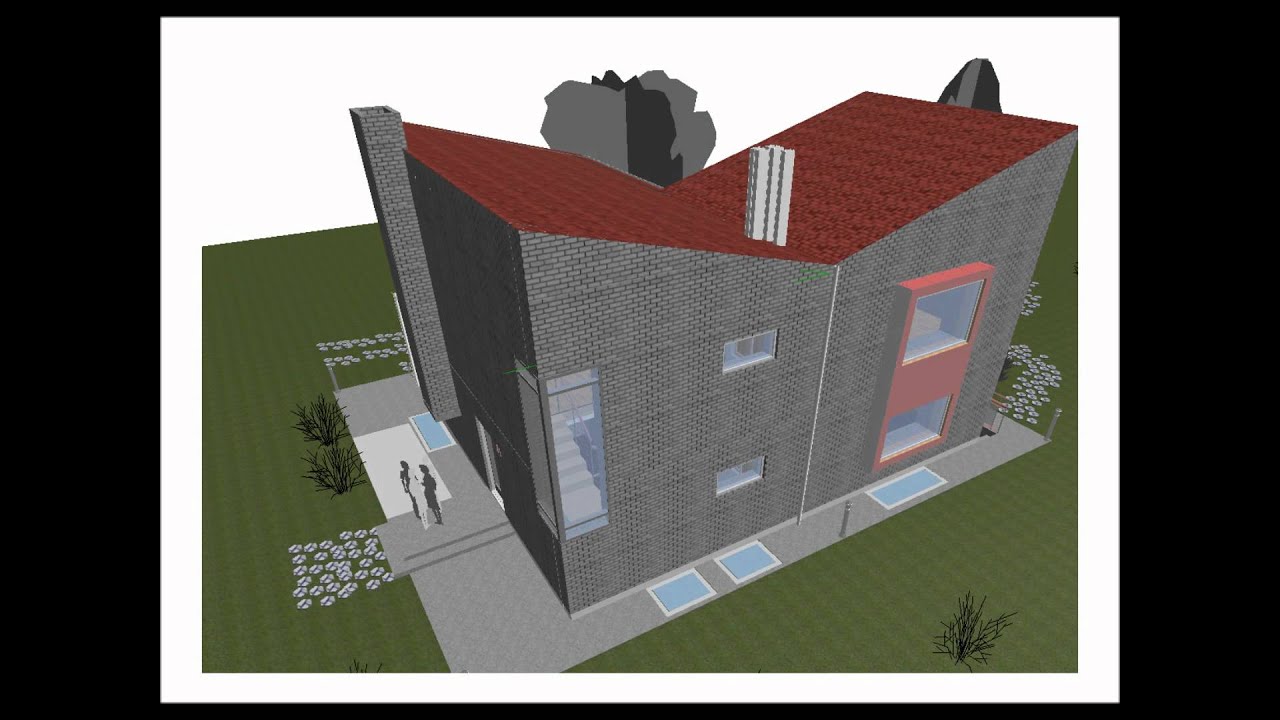 Walkthrough Revit 2011 (2 storey single family house) - YouTube