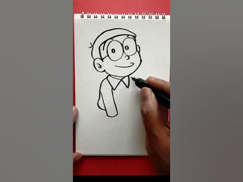 How To Draw Nobita Nobi Cartoon Character | Step By Step Drawings ...
