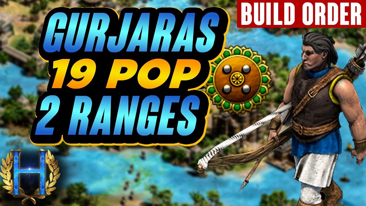 NEW Gurjaras 19 POP 2 Range Archers BUILD ORDER | AoE2 - YouTube