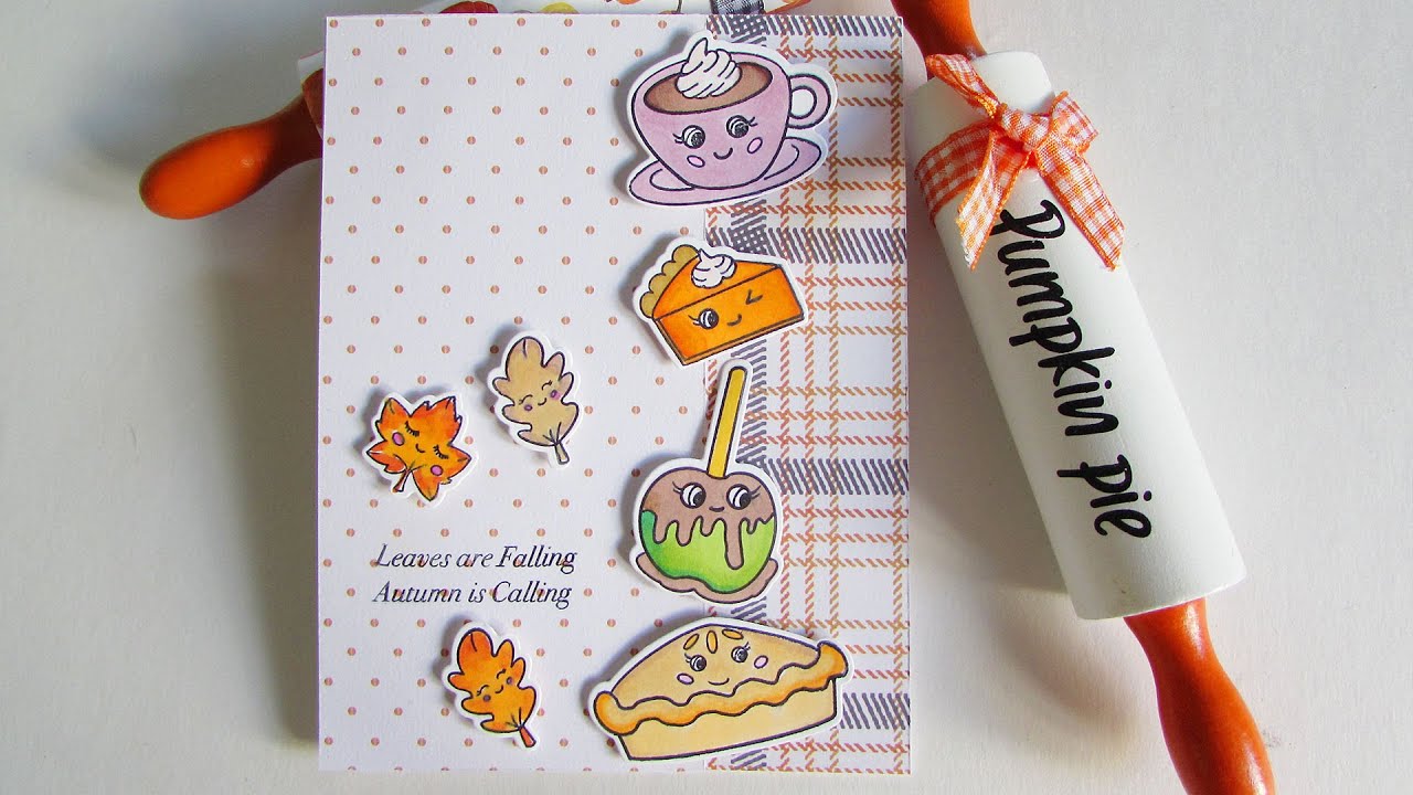 Pumpkin Pie Stamp & Die Set - Fall Theme Card - YouTube