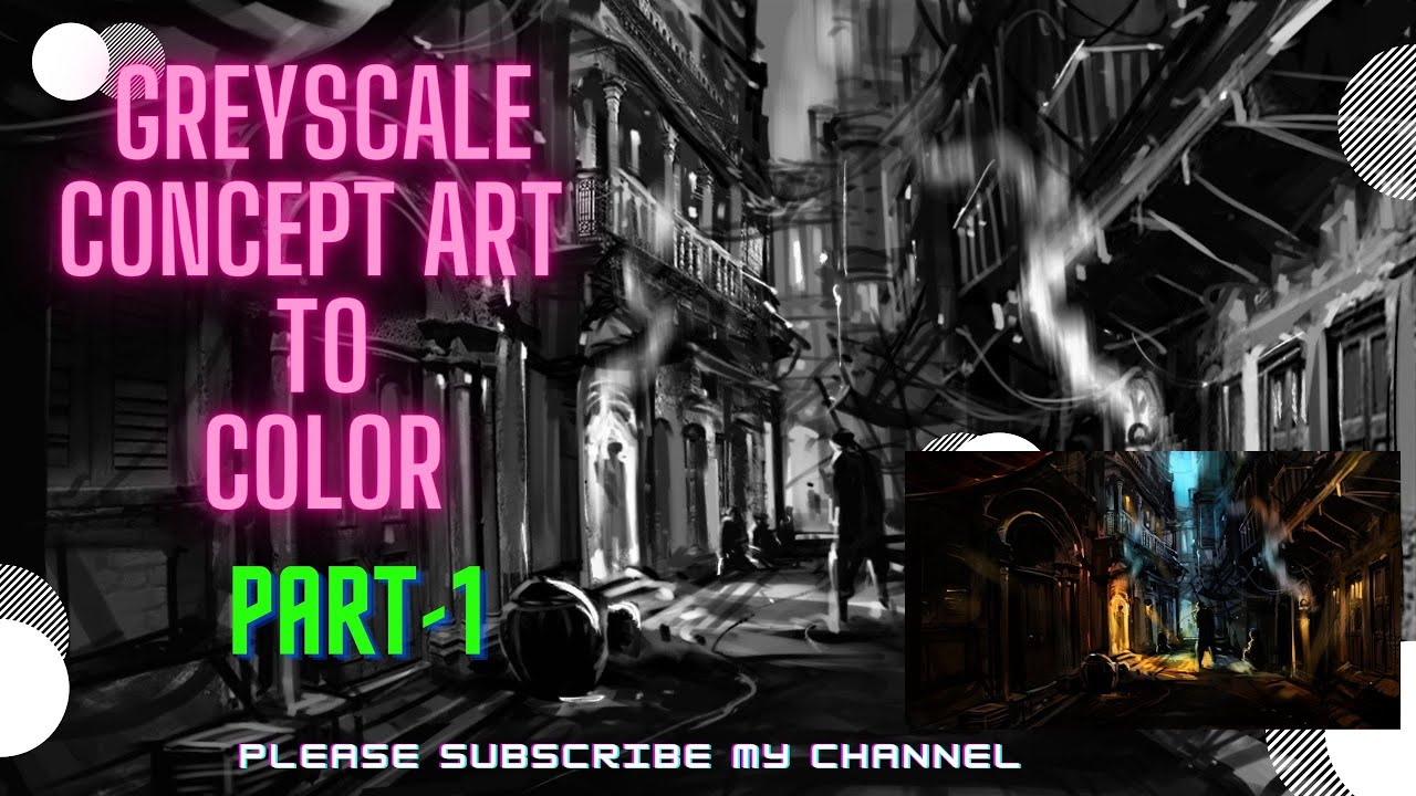 GREYSCALE Concept Art To COLOR Process /environment concept art ...