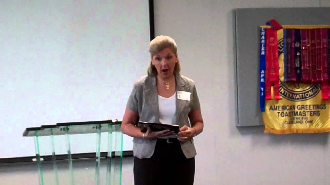 AG Toastmaster Mary Anne Burrows, Project Advanced Accepting an Award ...