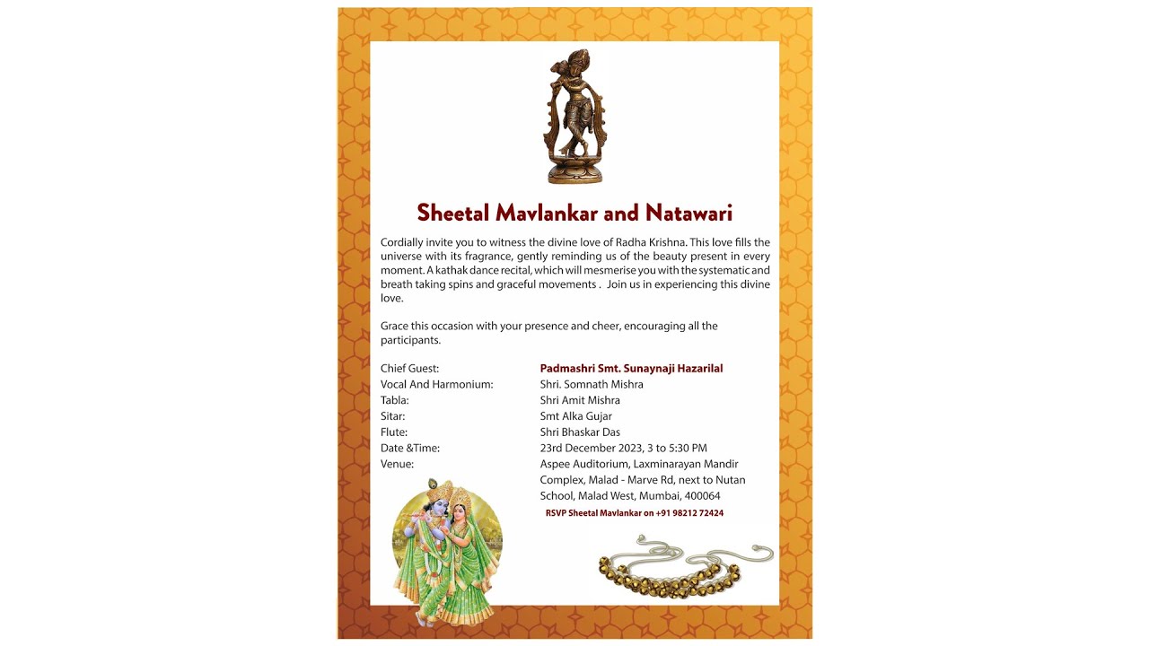 SHEETAL MAVLANKAR & NATAWARI KATHAK ANNUAL SHOW - YouTube