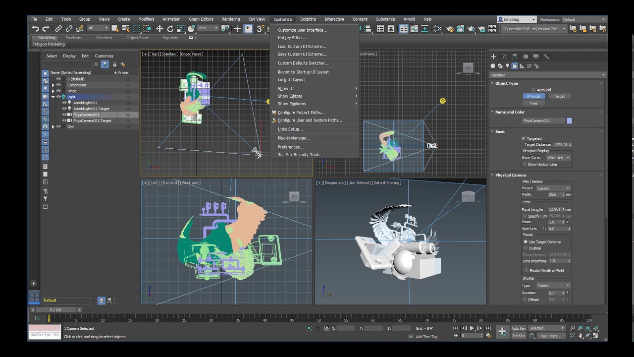3ds Max Tutorial: Cameras, Lights, and Rendering using Arnold - YouTube