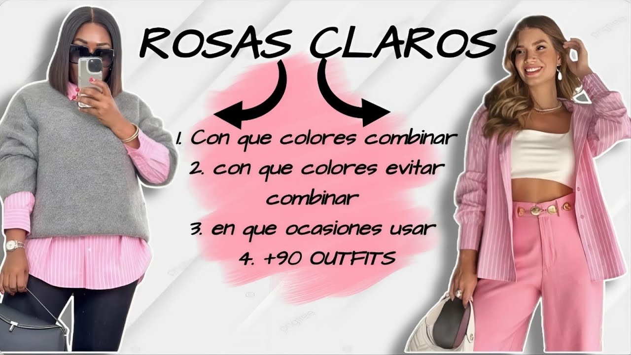 Cómo combinar ROPA de color ROSADO +90 OUTFITS (pantalón, vestido ...