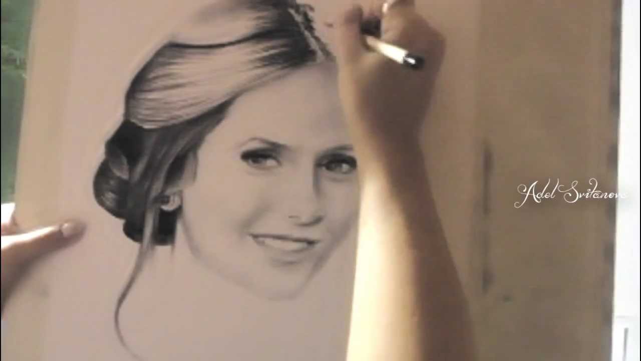 Nina Dobrev - Drawing - YouTube