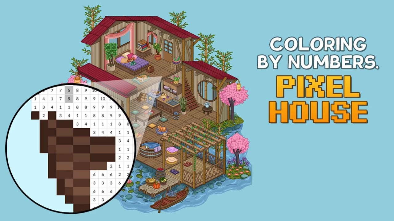 Coloring by Numbers: Pixel House Gameplay - YouTube