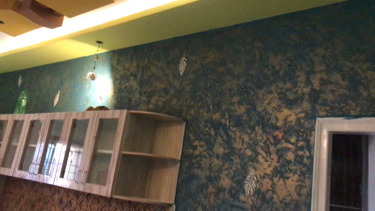 Interior texture making simpley!!asian paints createxture designs - YouTube