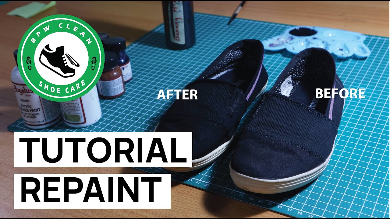 TUTORIAL REPAINT SEPATU CANVAS - YouTube