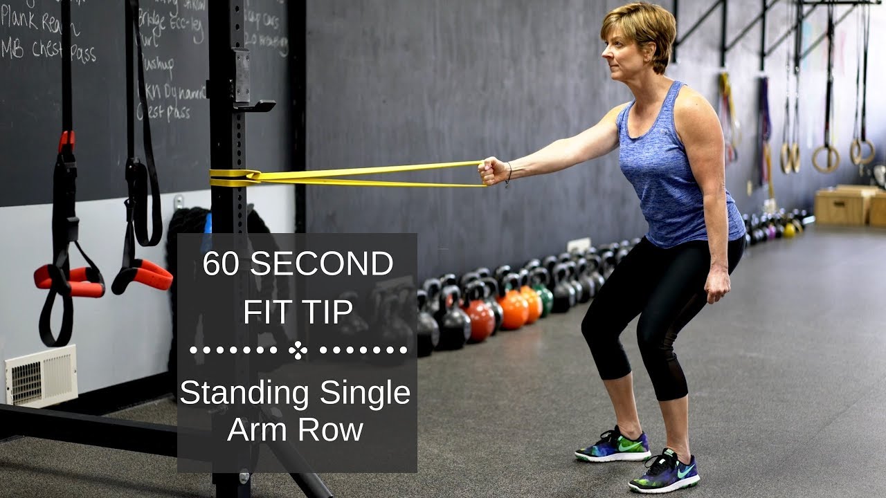 Standing Single Arm Row | 60 Second Fit Tip - YouTube