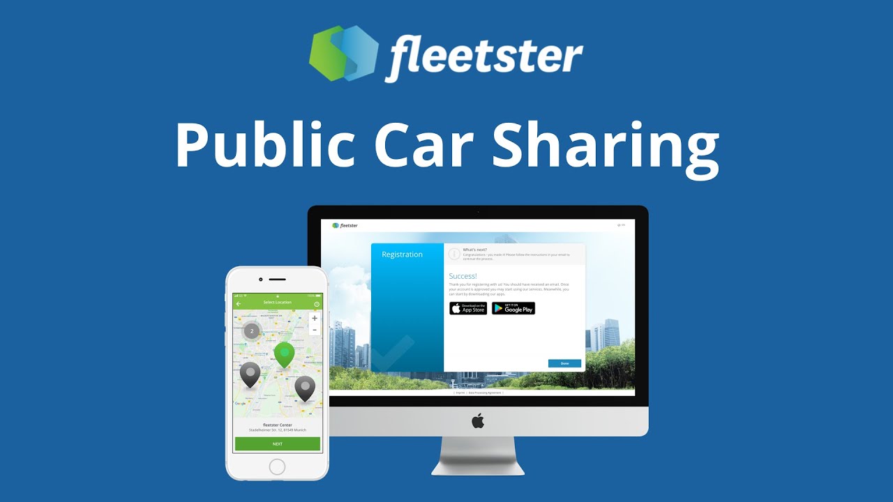 Public Car Sharing Software by fleetster - YouTube