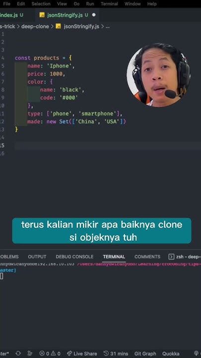 Cara Deep Clone Object Di Javascript Youtube