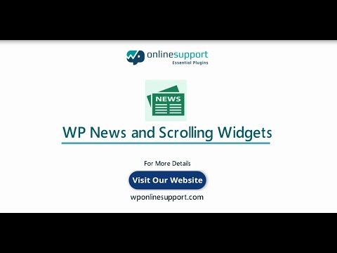 WP News and Scrolling Widgets - YouTube