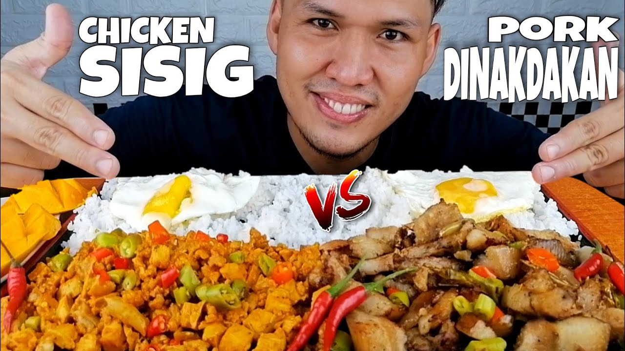 FILIPINO FOOD (PULUTAN) | SISIG VS DINAKDAKAN | MUKBANG PHILIPPINES ...