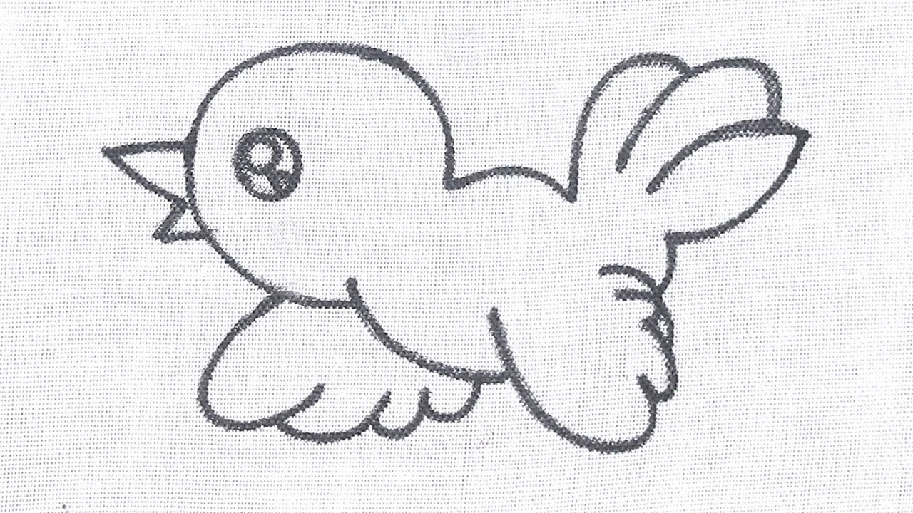 very cute but super easy hand embroidery cute bird design, step by step ...