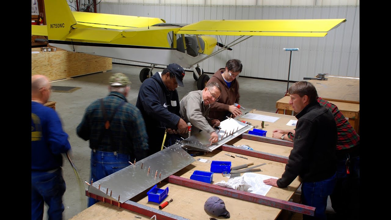 Building the Tail Kit at the Zenith Aircraft factory - YouTube