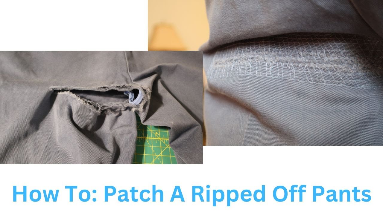 How To: Patch A Ripped Off Pants - YouTube