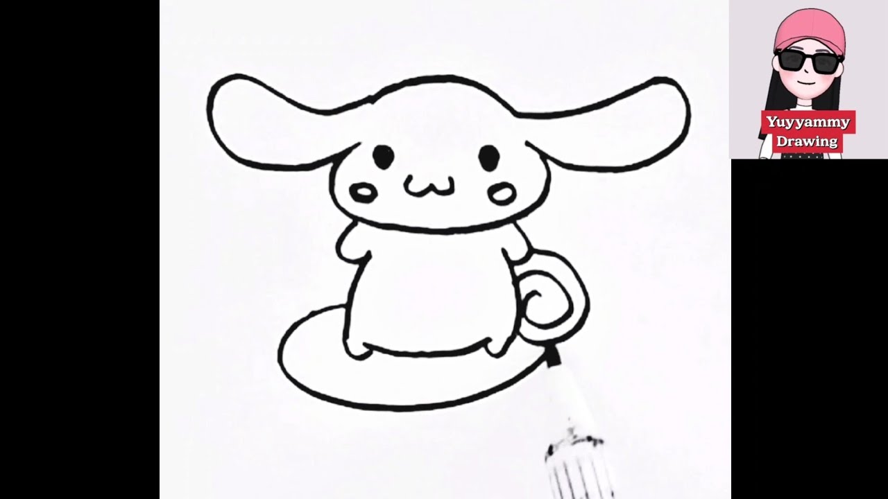 How to draw CINNAMOROLL Sanrio Easy🐶 วาดการ์ตูนชินนาม่อน ซานริโอ้ แบบง ...