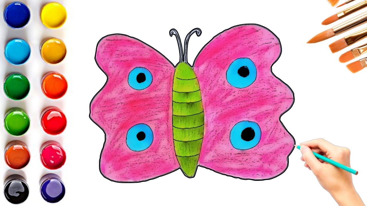 How To Draw Cute Butterfly #drawing #cartoon #butterfly - YouTube