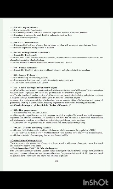 🖥️📚1st puc computer science notes 📚 first chapter overview a computer 📚 ...